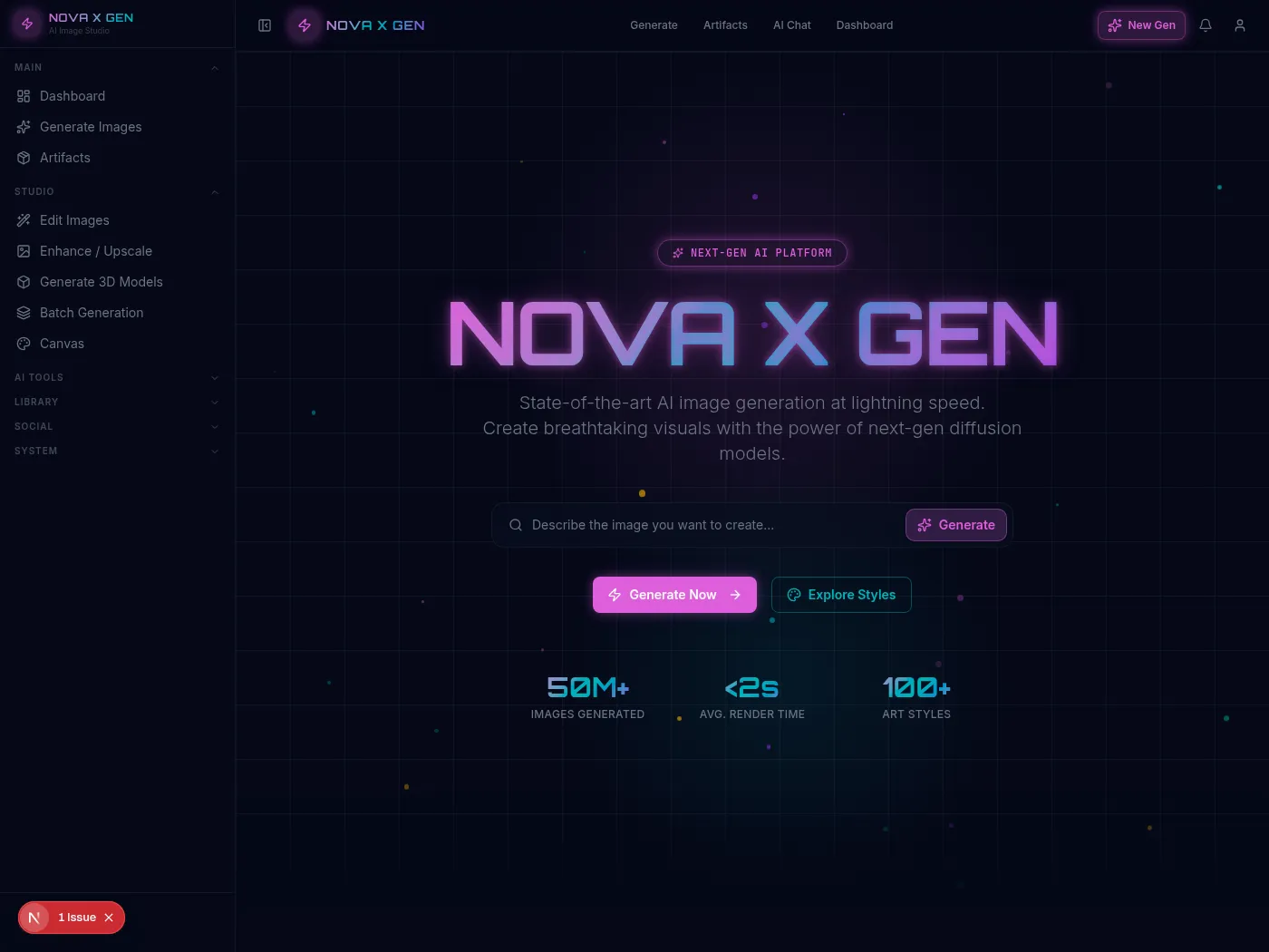 NOVA X GEN AI Studio