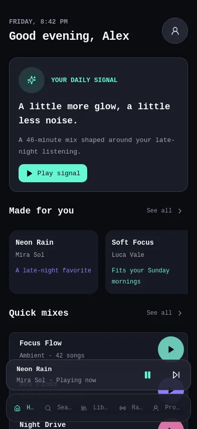 Wavr: AI Music Streaming App