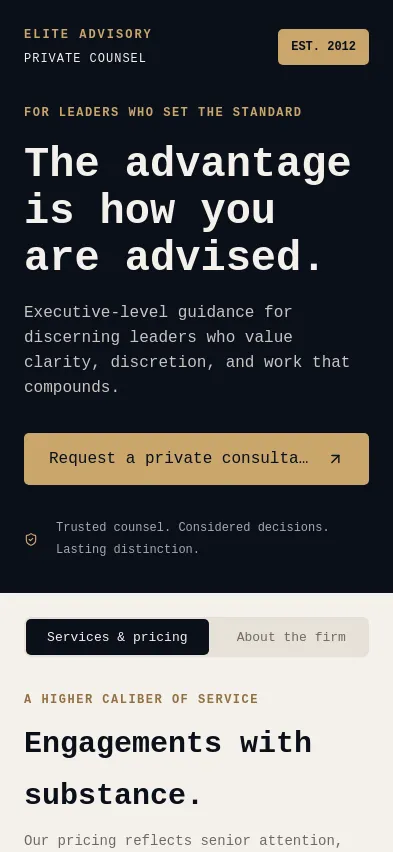 Elite Service Mobile App