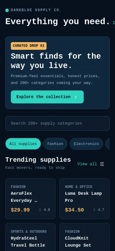 DarkBlue Mobile Shop