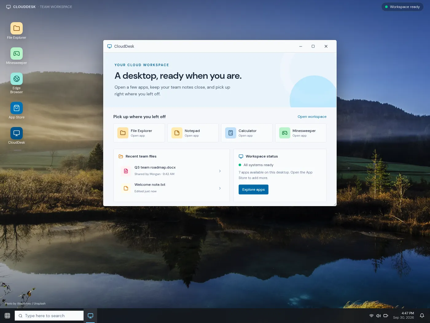 Win10 Cloud Workspace