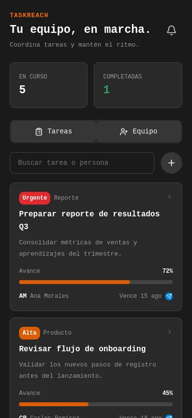 TaskReach Mobile Manager