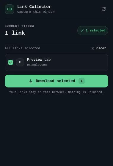 Link Collector Extension