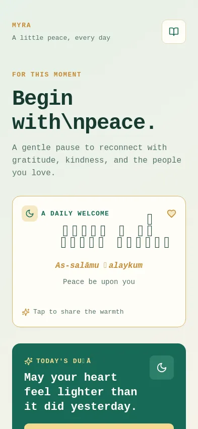 Myra Greeting App