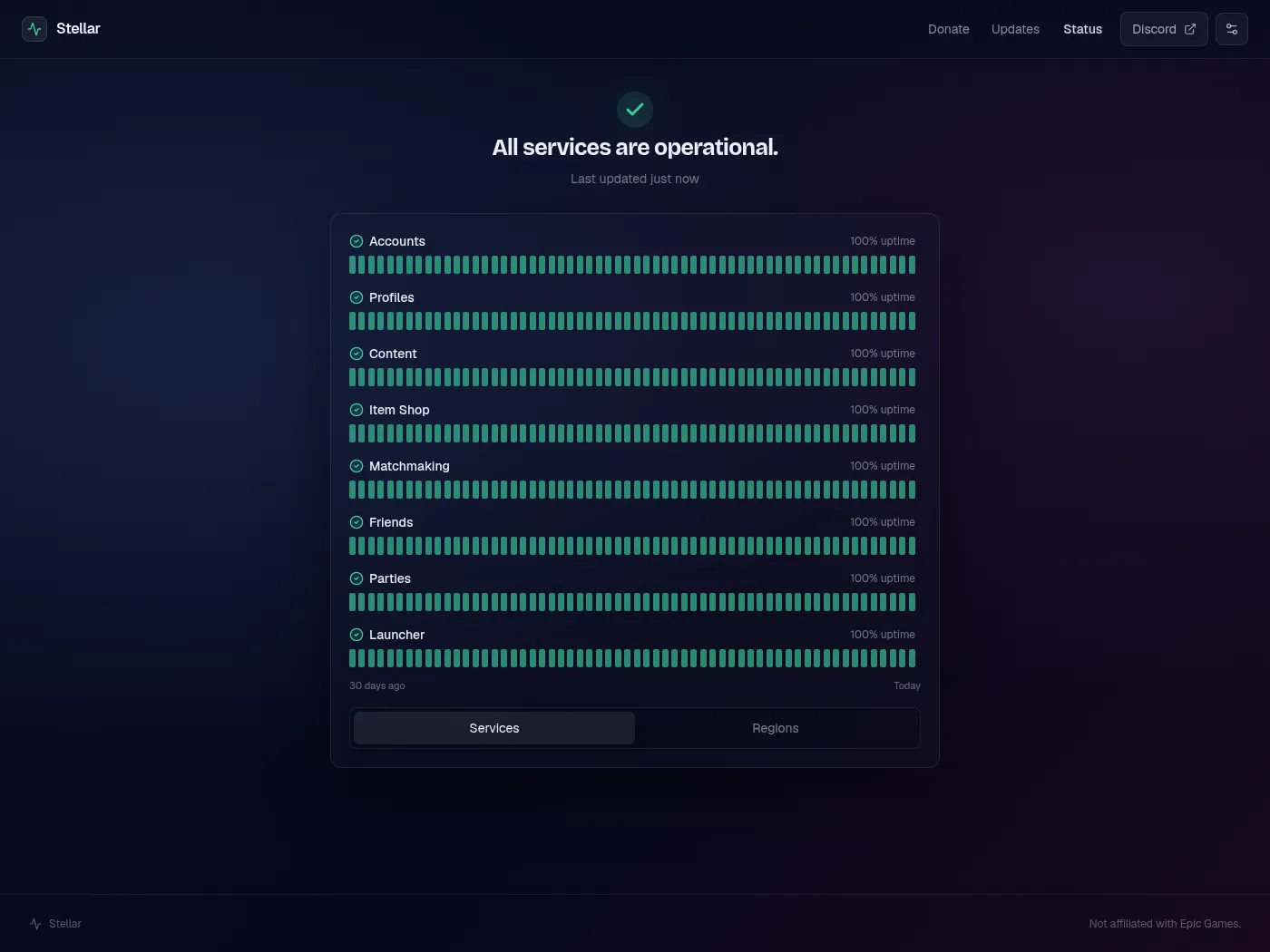 StellarFN Status Panel