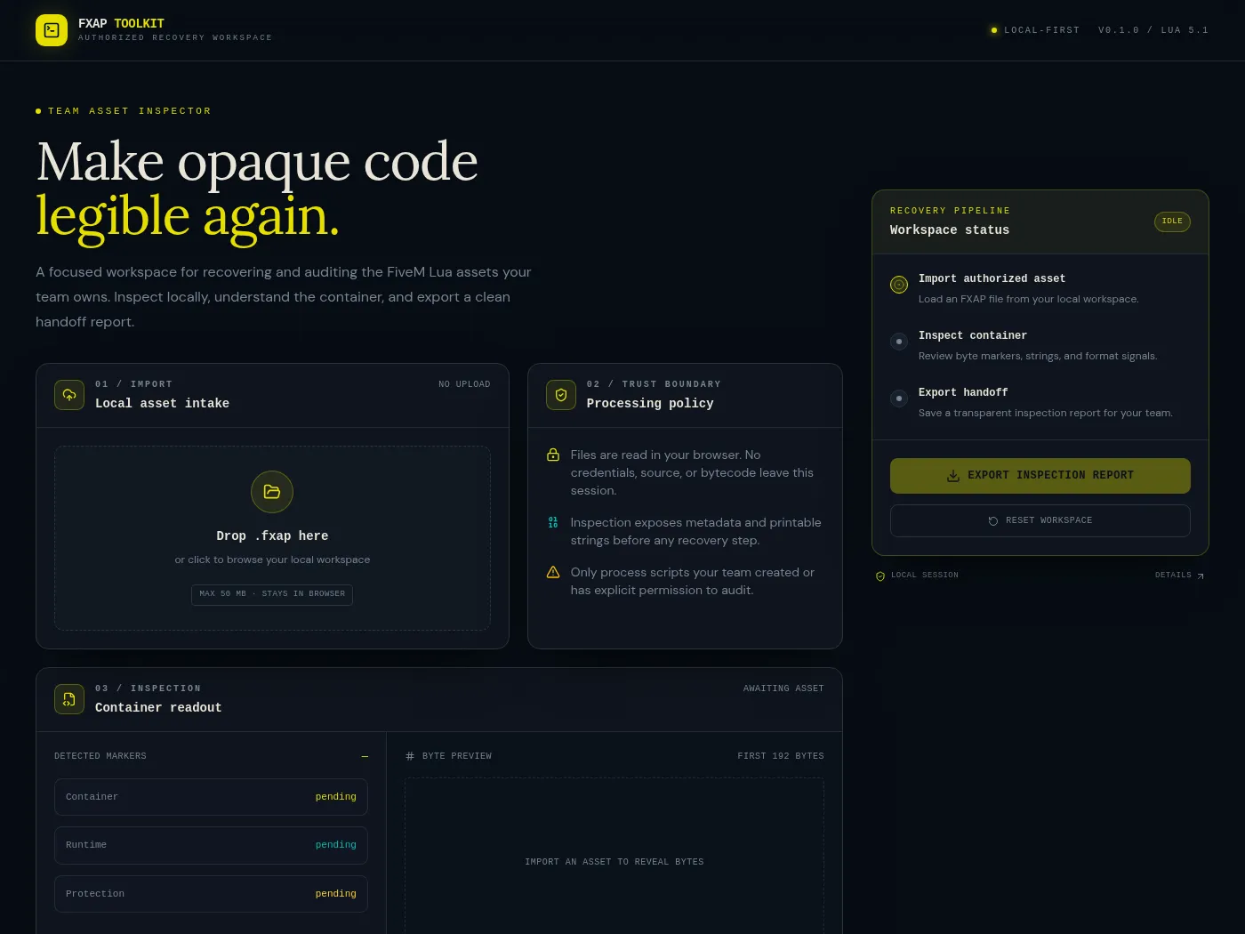 FXAP Lua Toolkit