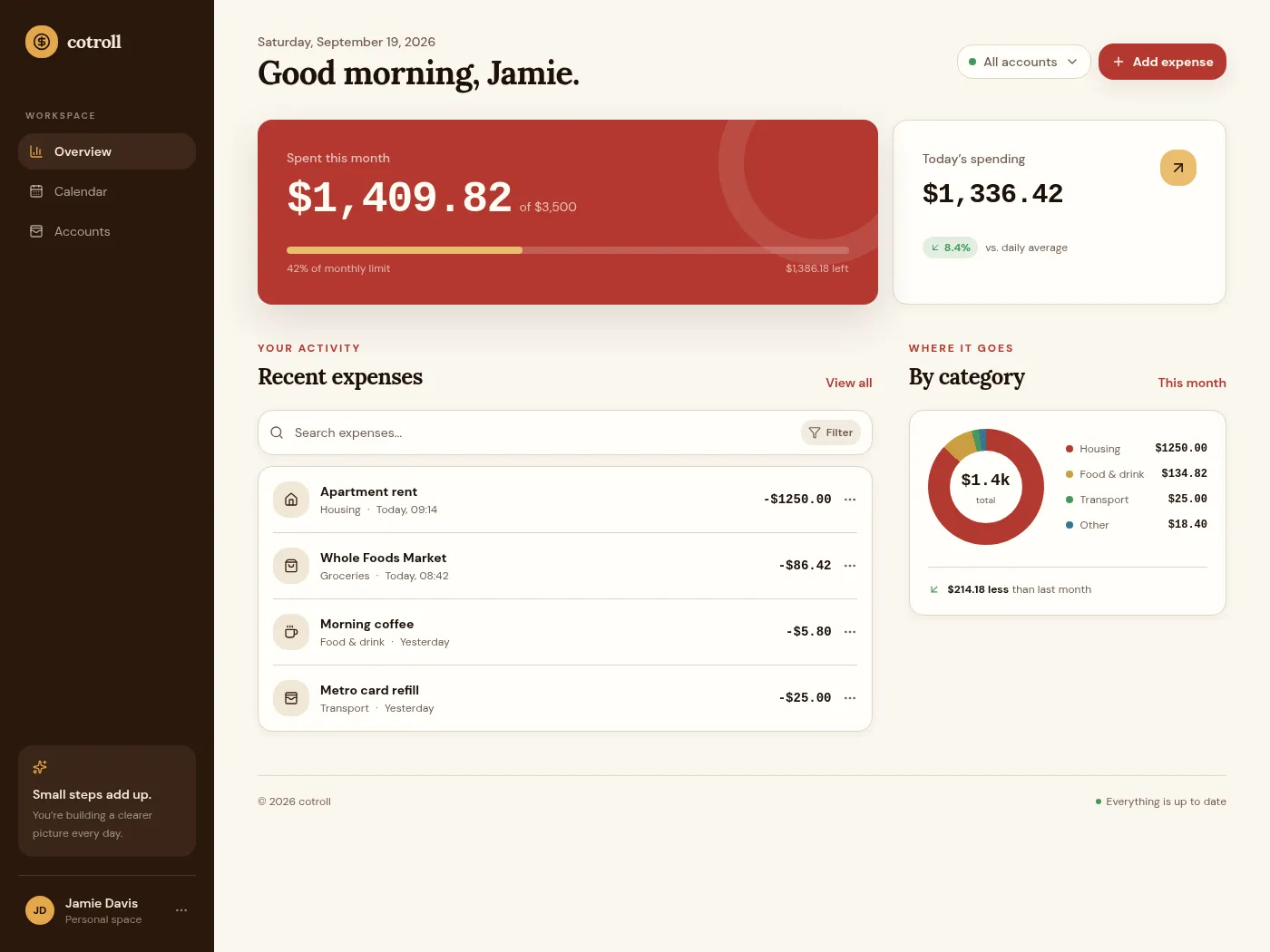 Cotroll Expense Tracker