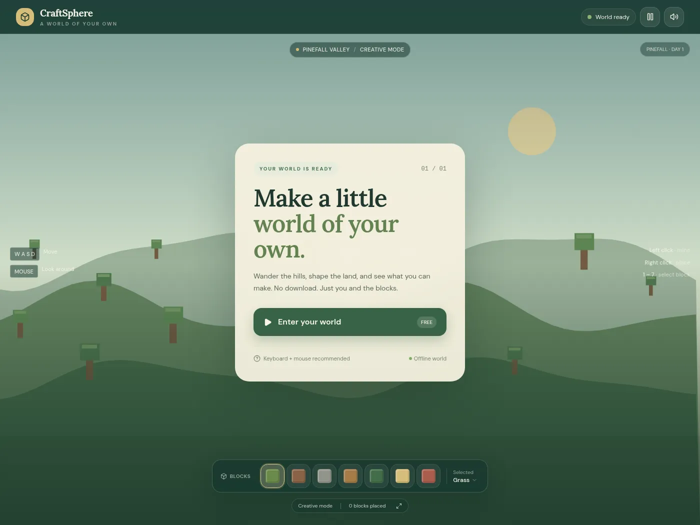 CraftSphere Web Client
