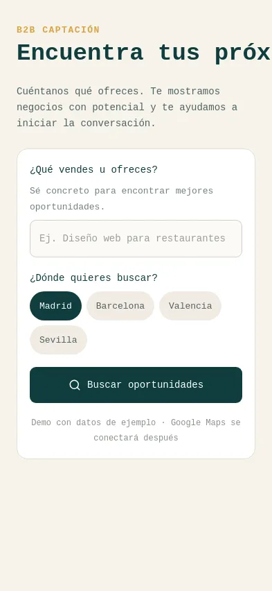 B2B Captación App
