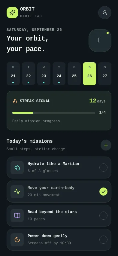 Alien Habit Tracker