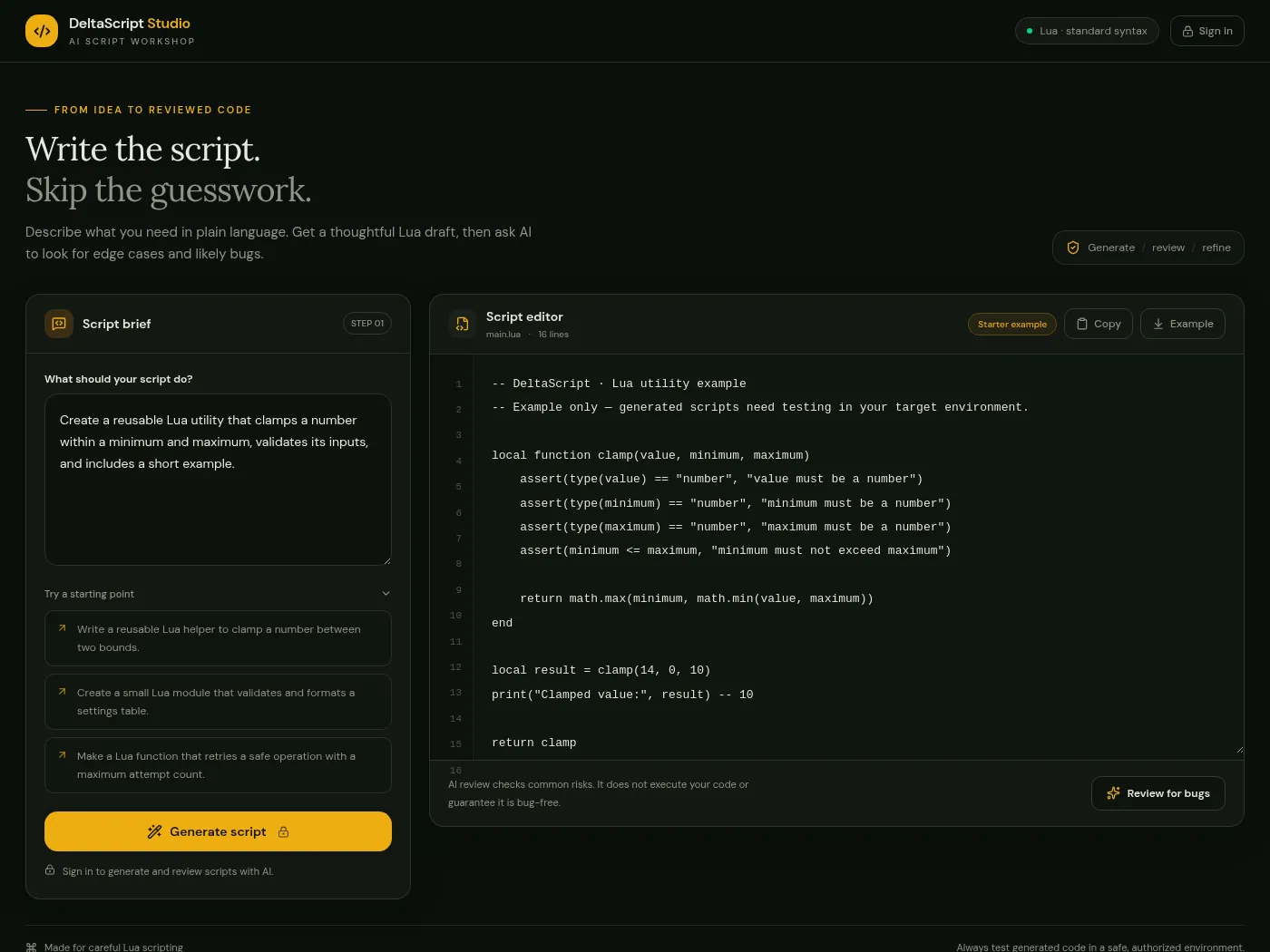 DeltaScript AI Studio