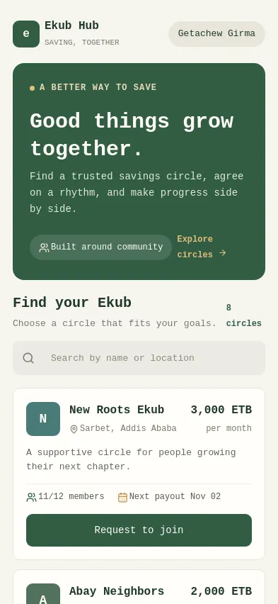 Digital Ekub Hub
