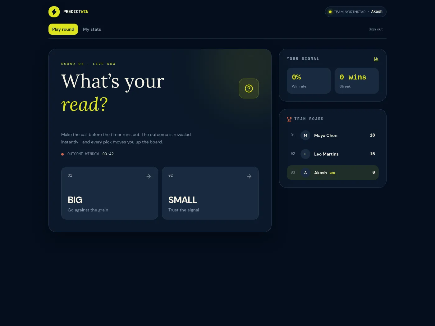 PredictWin Game