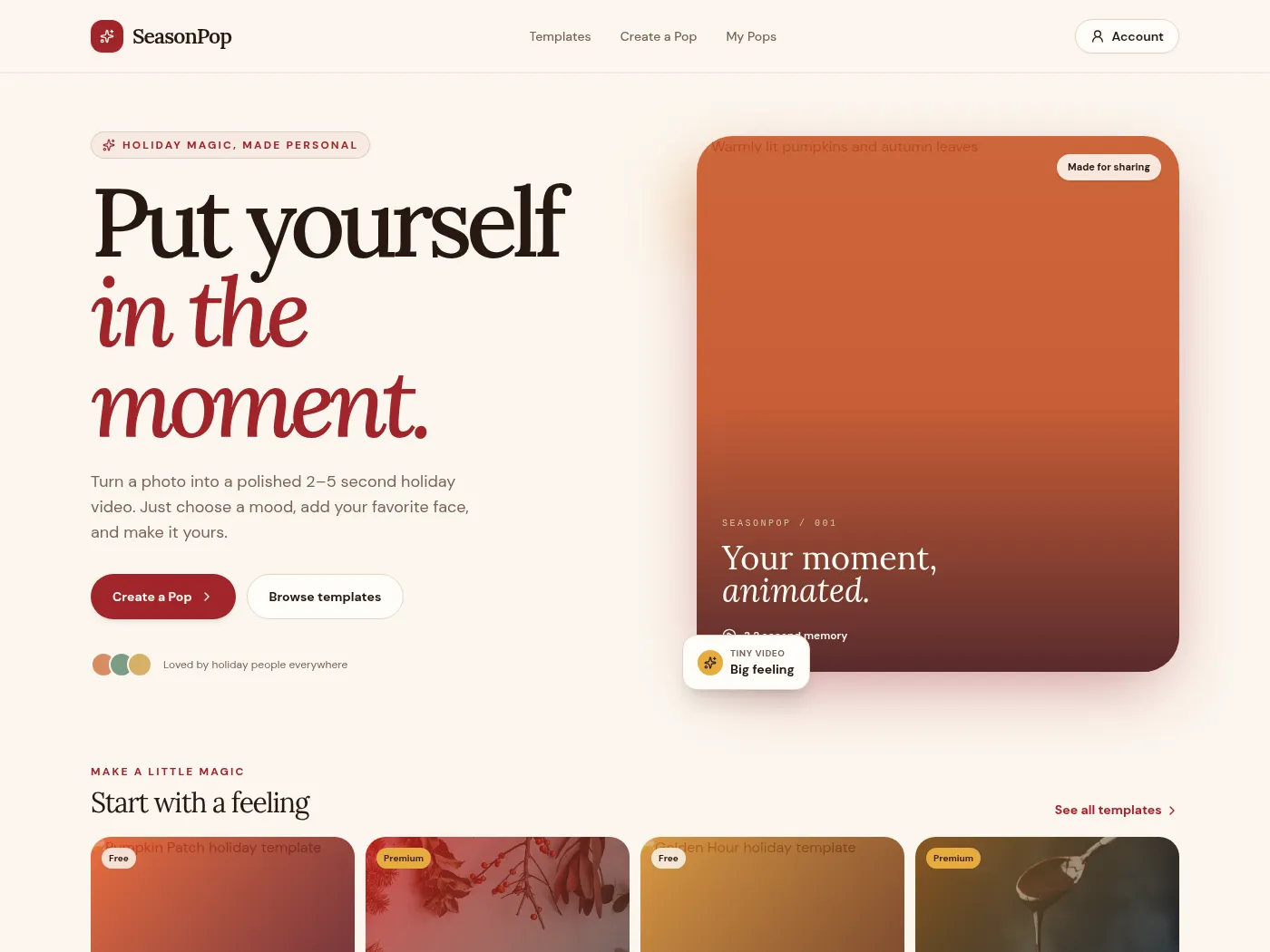 SeasonPop Holiday Video Maker