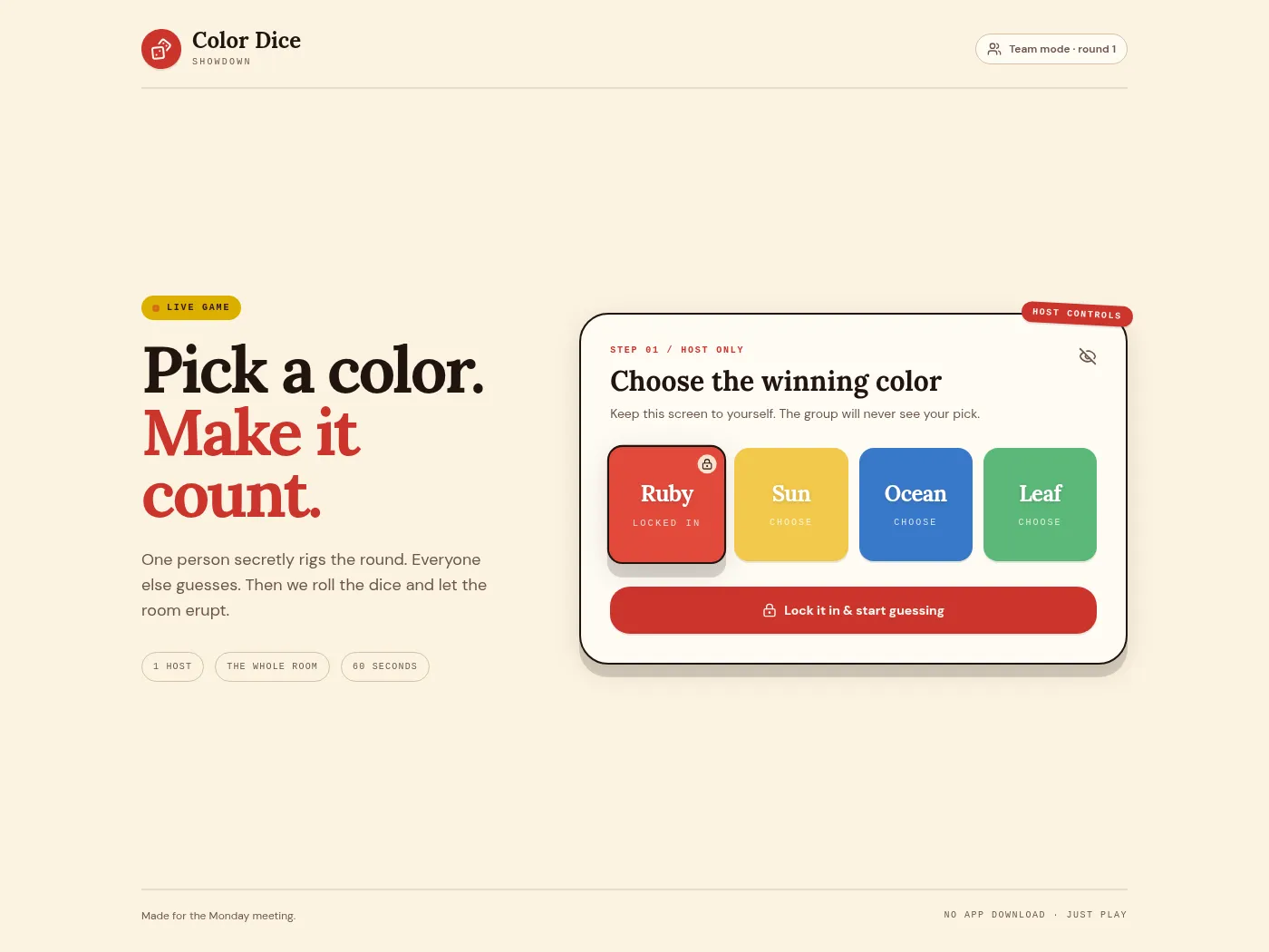 Color Dice Showdown