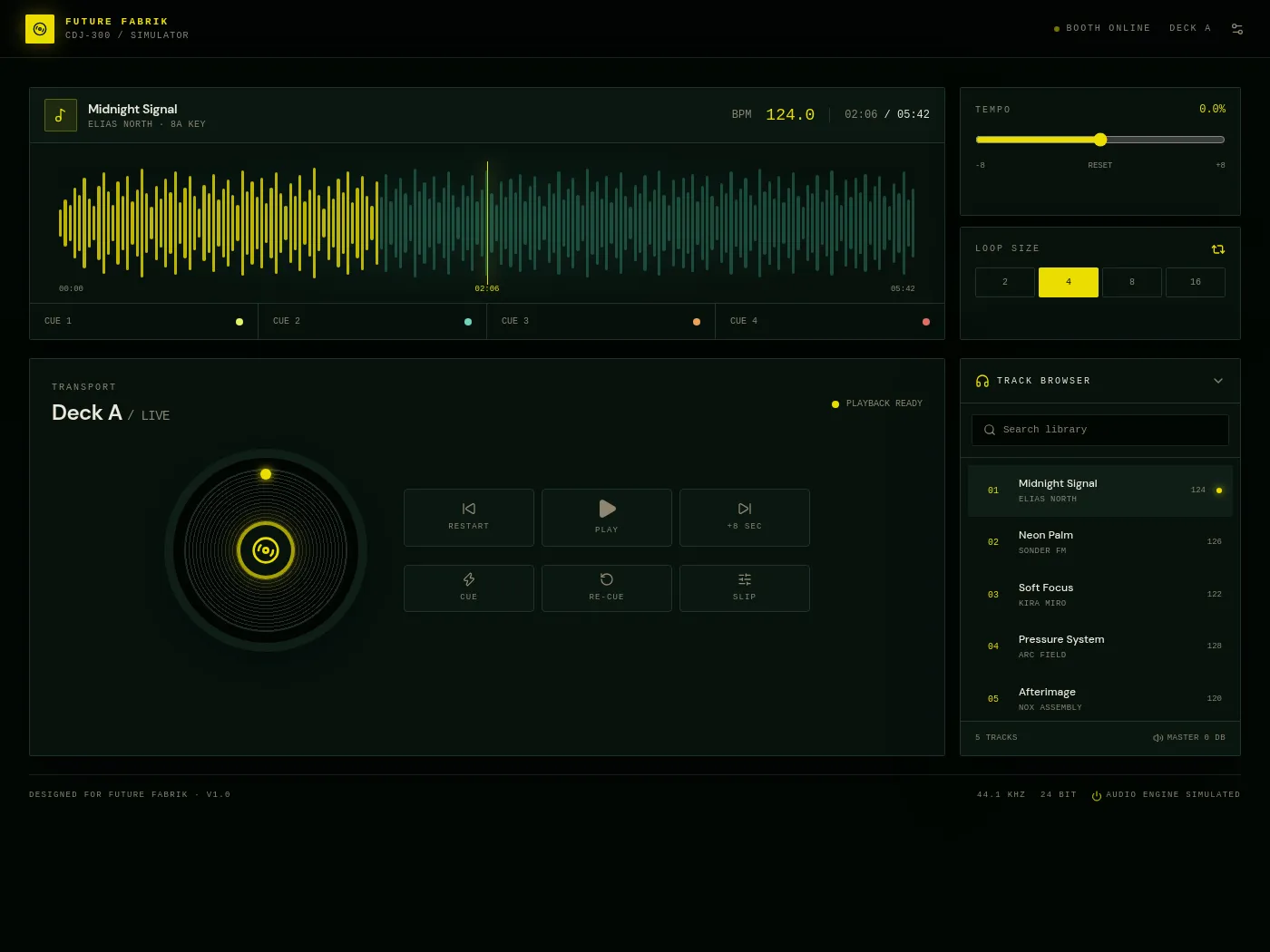 CDJ300 Deck Simulator