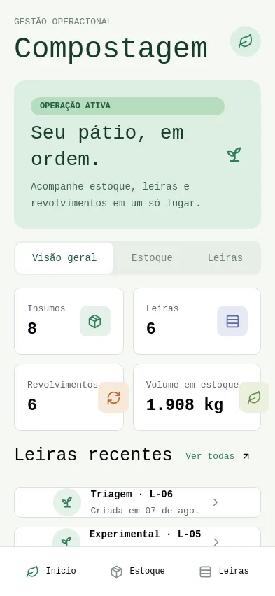 Compostagem Tracker Mobile
