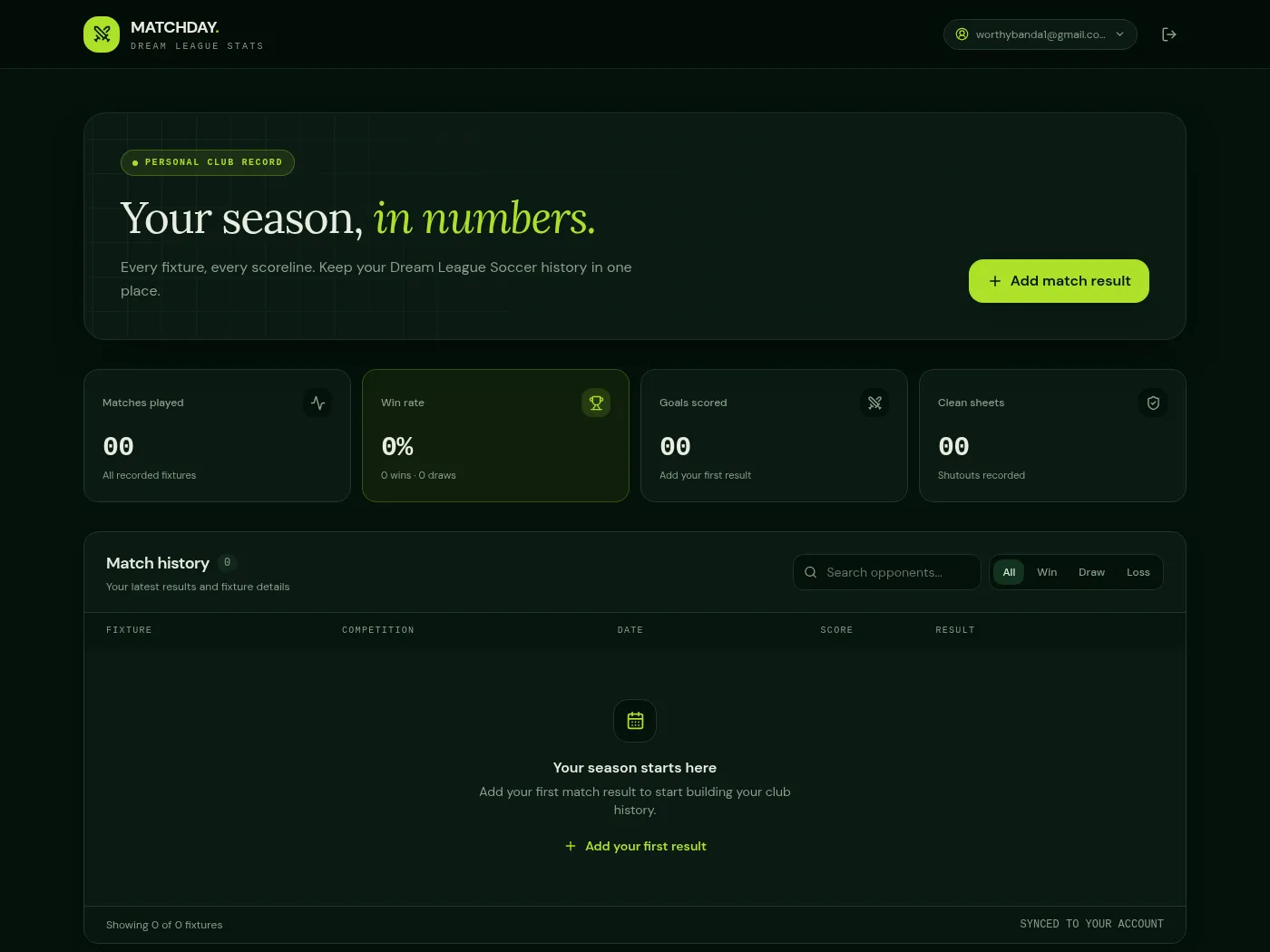 Dream League Stats Dashboard