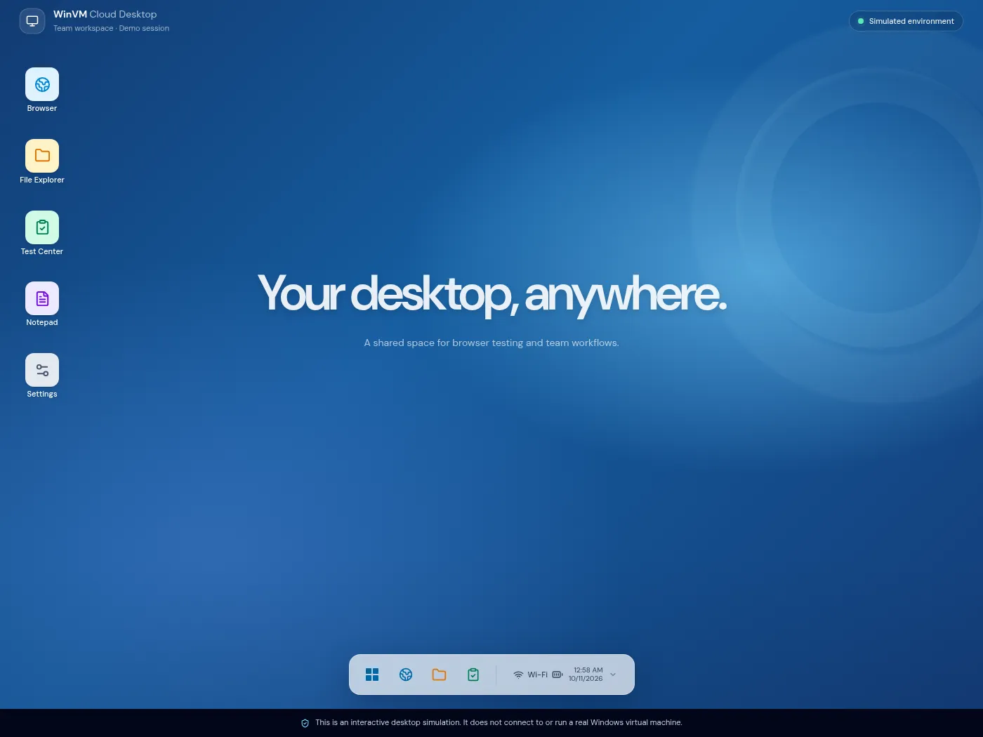 WinVM Cloud Desktop