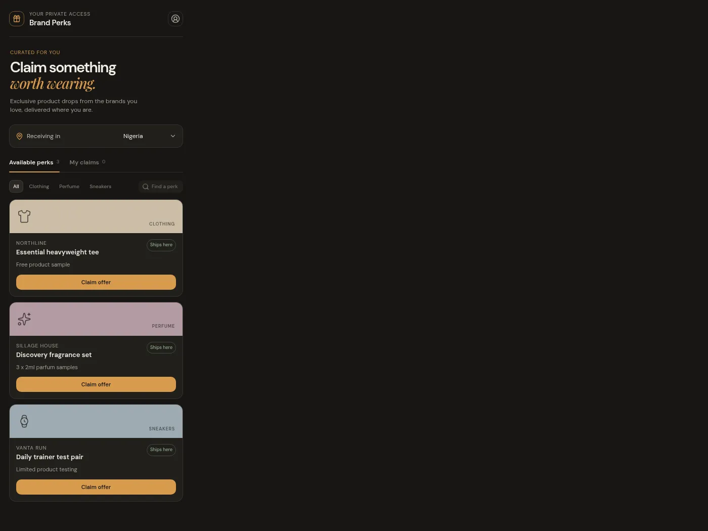 Brand Perks Extension