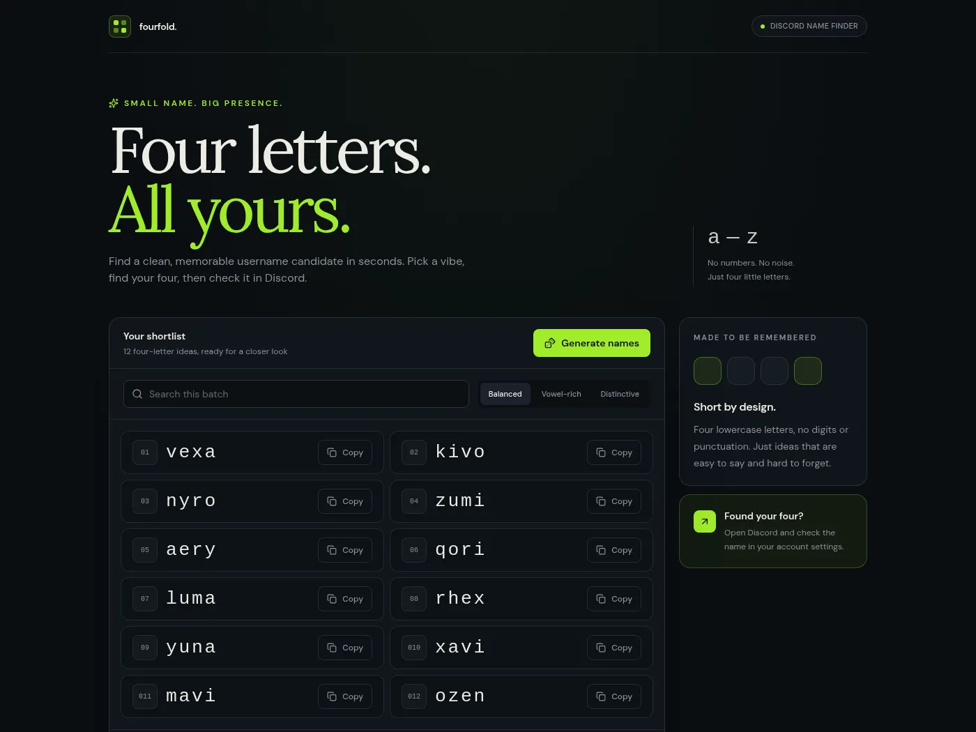 Discord Name Finder