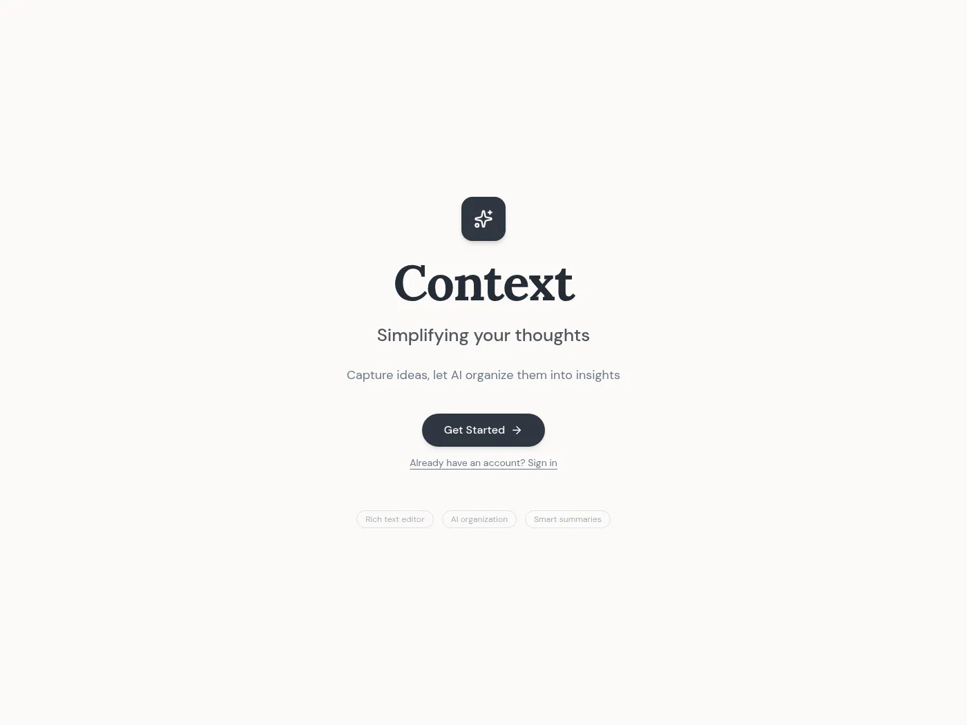 Context Thought Organizer