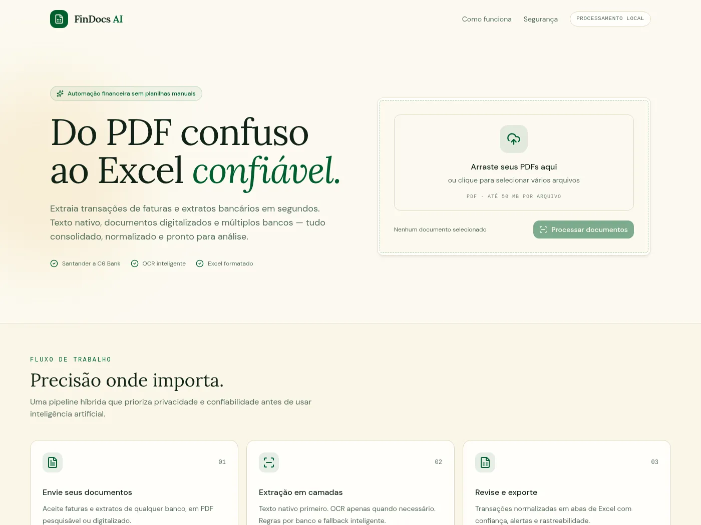 PDF2Excel FinDocs AI
