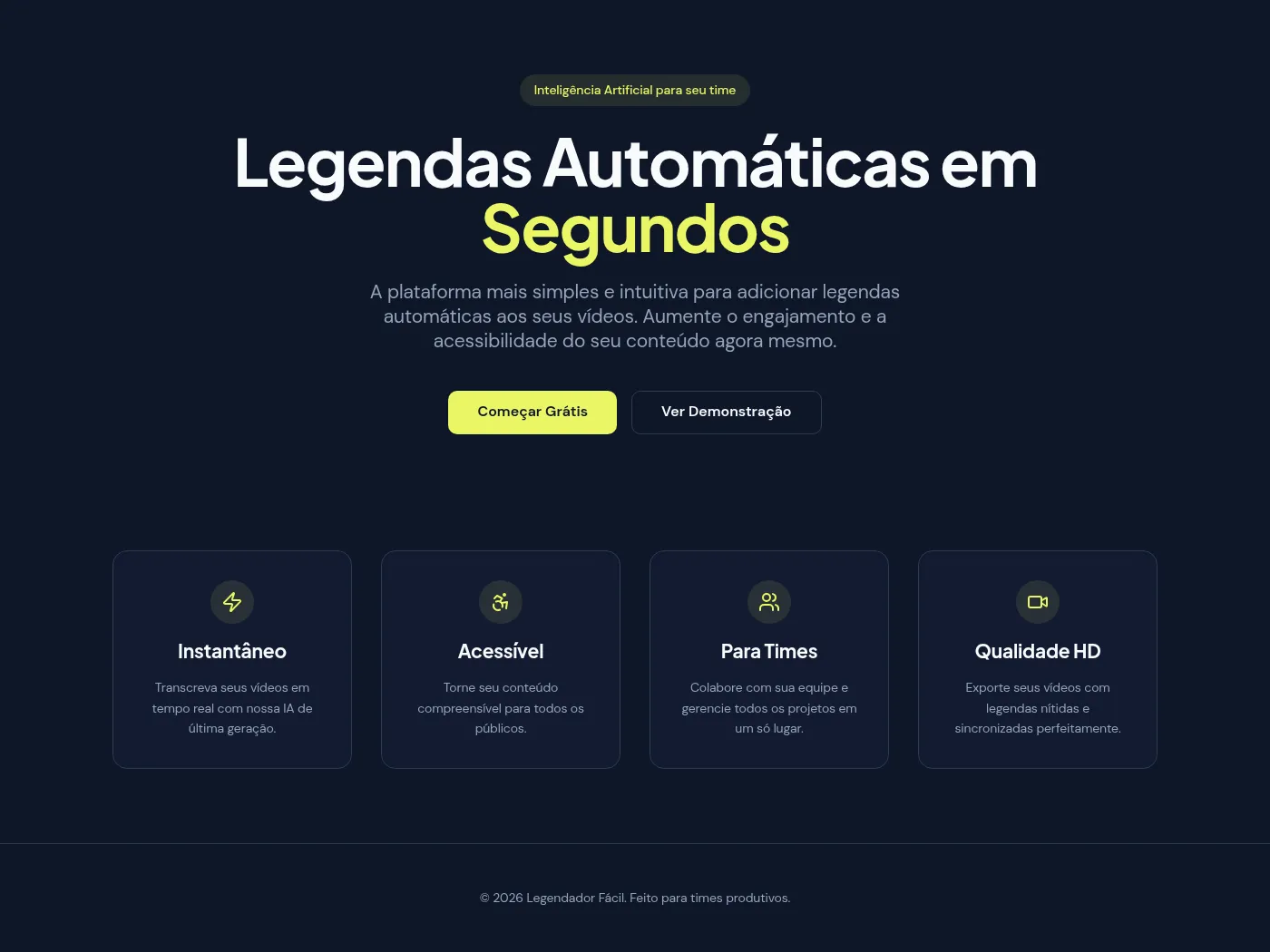 Legendador de Vídeos Fácil