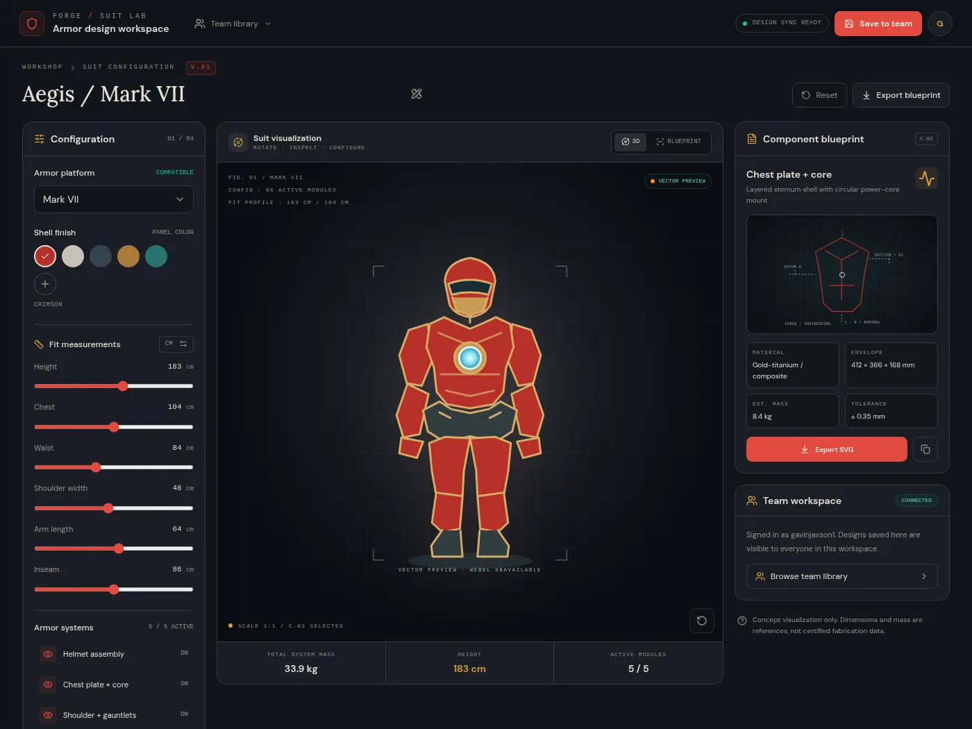 Iron Man Suit Designer
