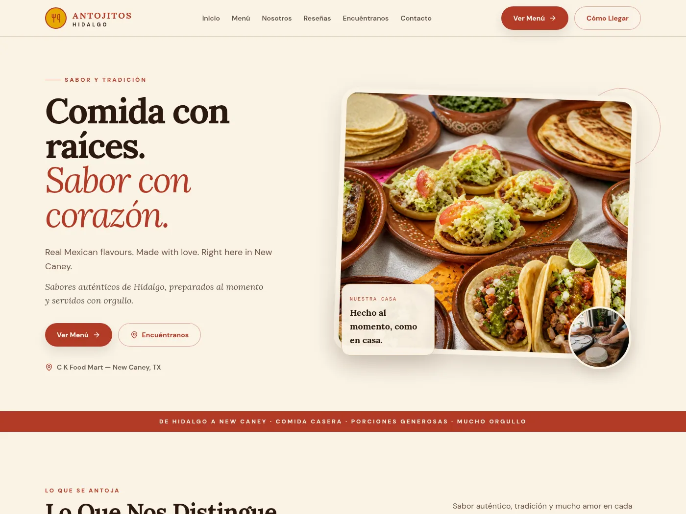 Antojitos Hidalgo Website