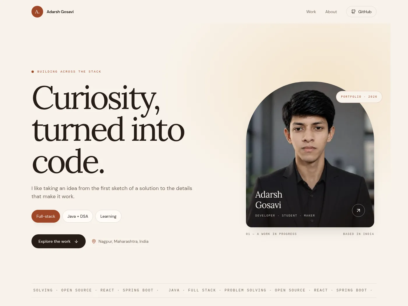 Adarsh Portfolio Hub