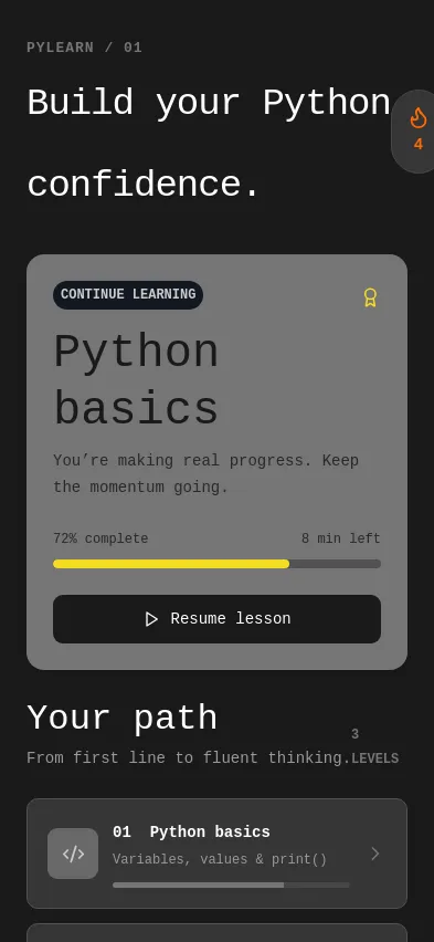 PyLearn Mobile