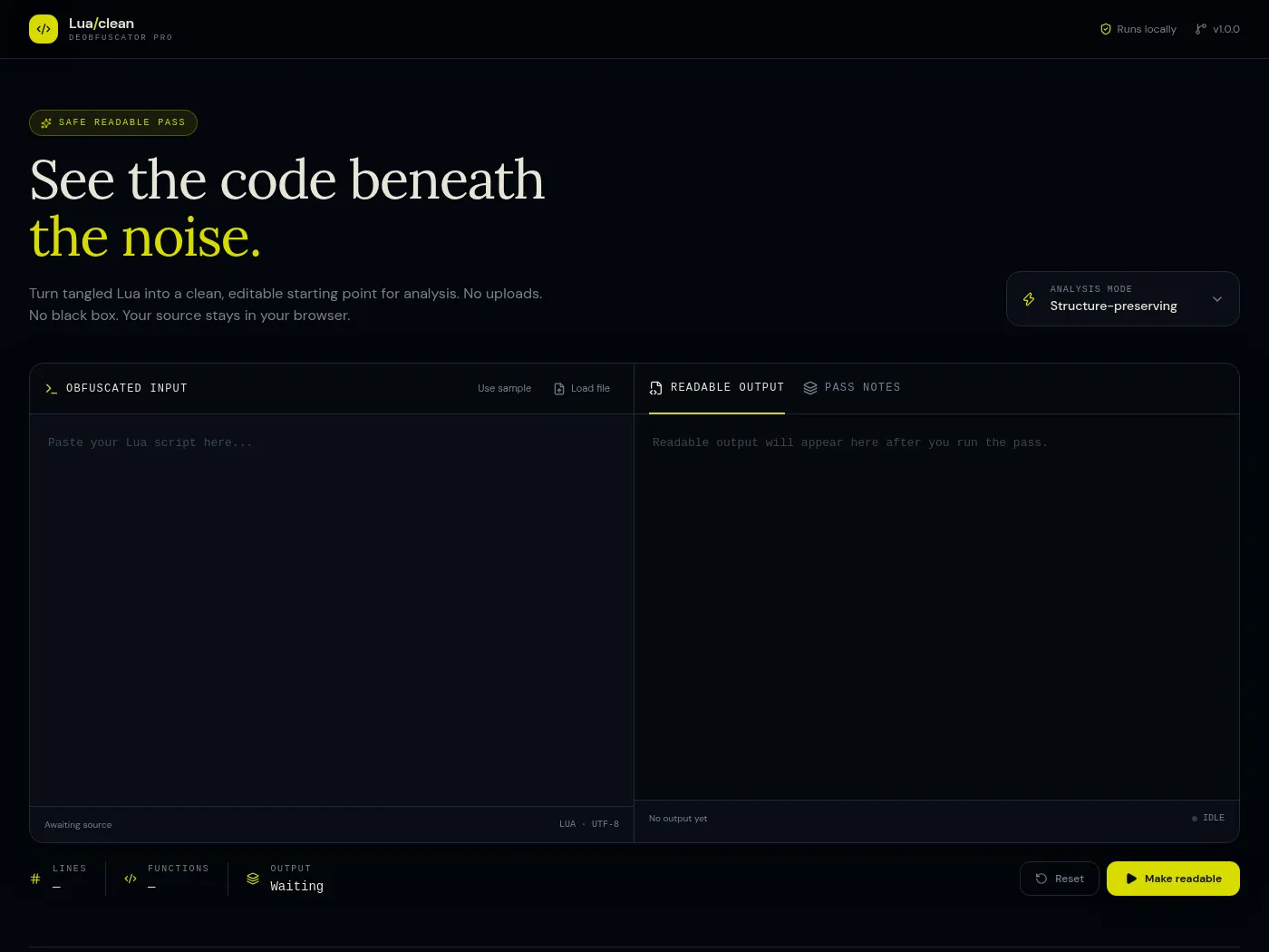 Lua Deobfuscator Pro