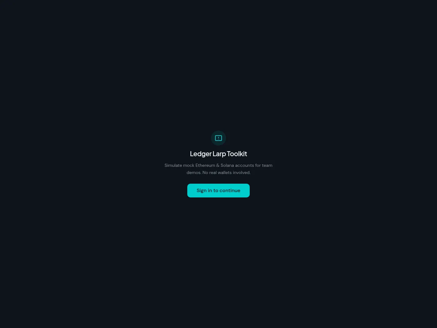 Ledger Larp Toolkit