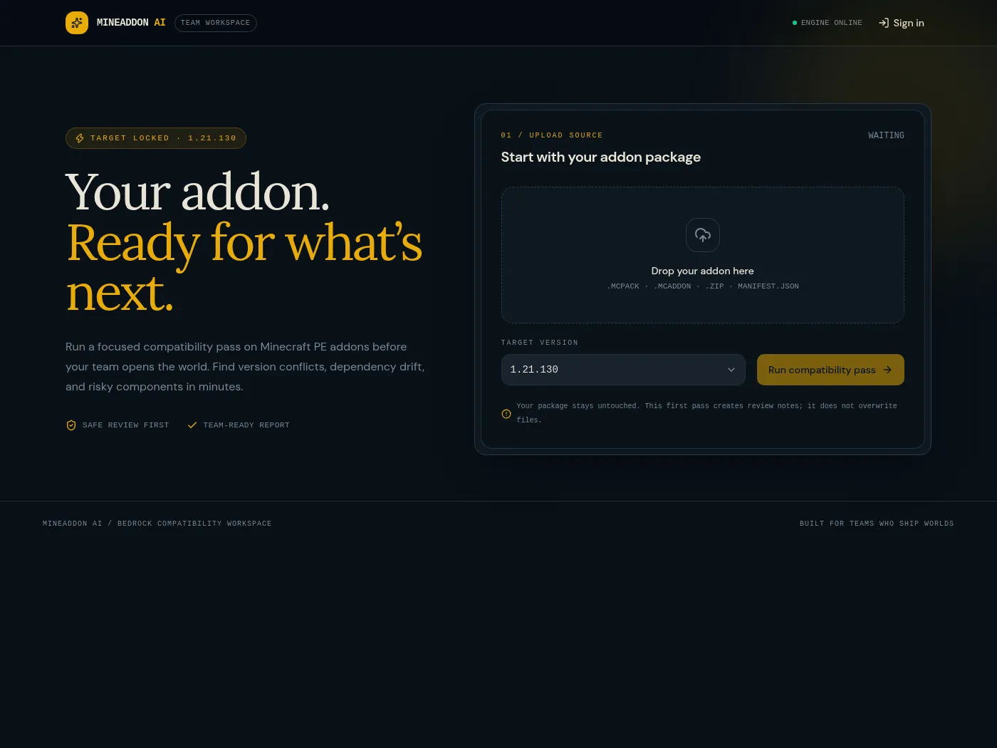 MineAddon AI Upgrader