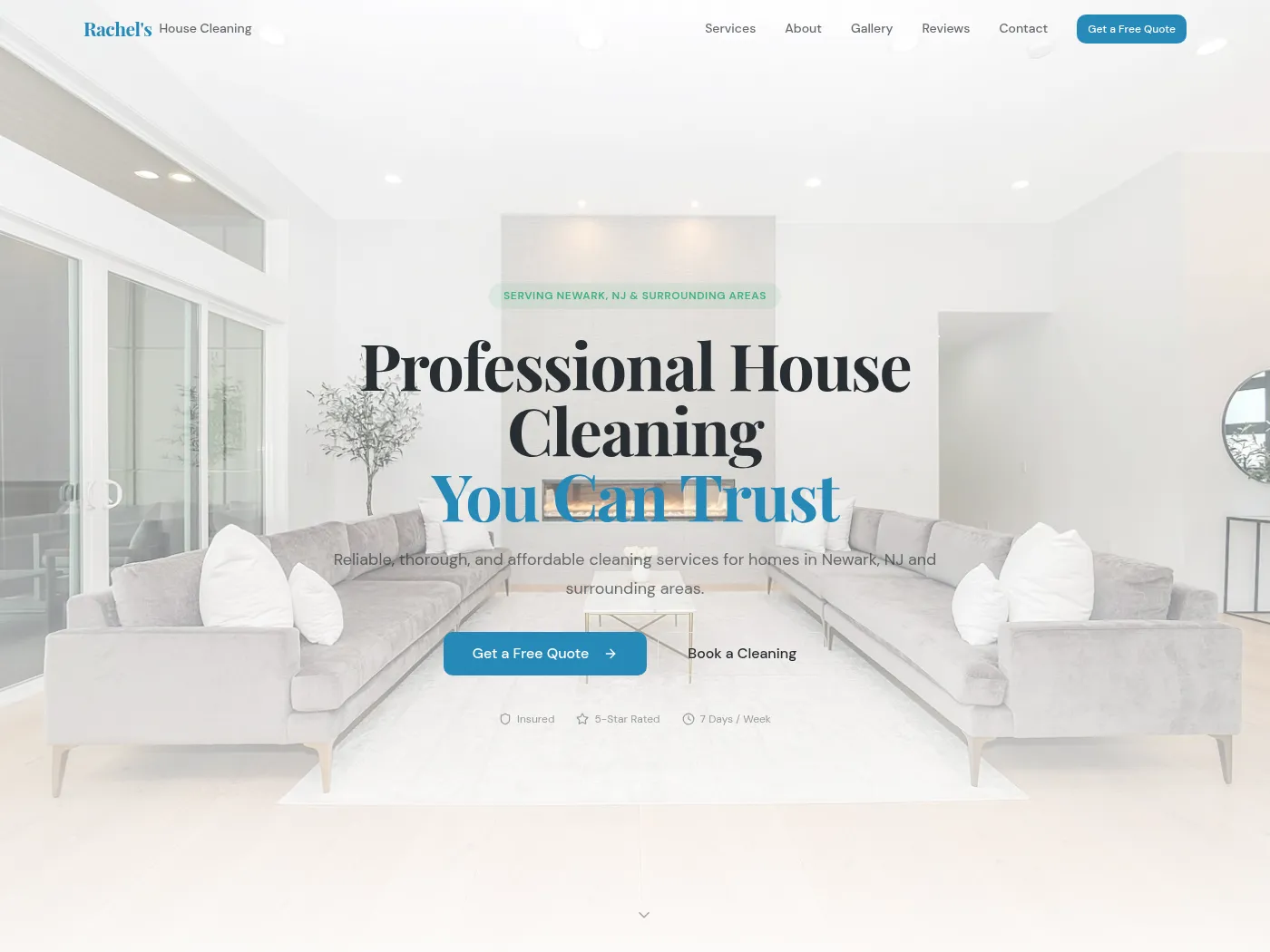 Rachel's Cleaning Website