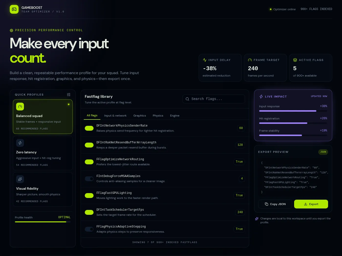 GameBoost Optimizer