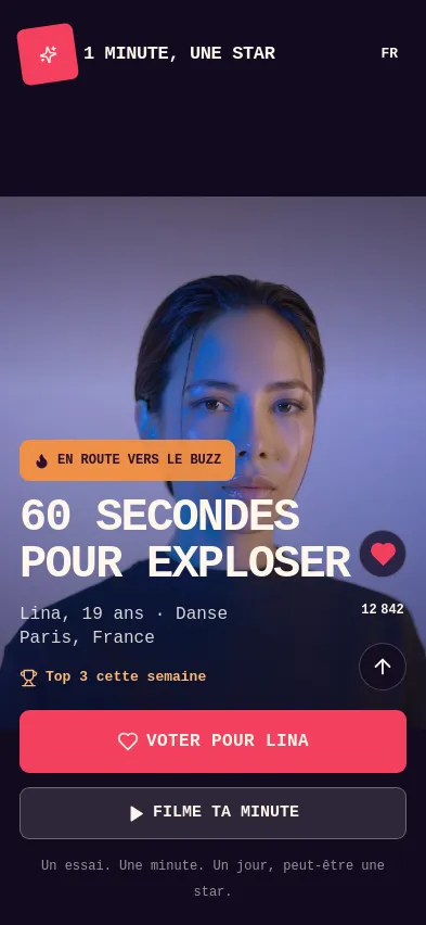 1 Minute, Une Star