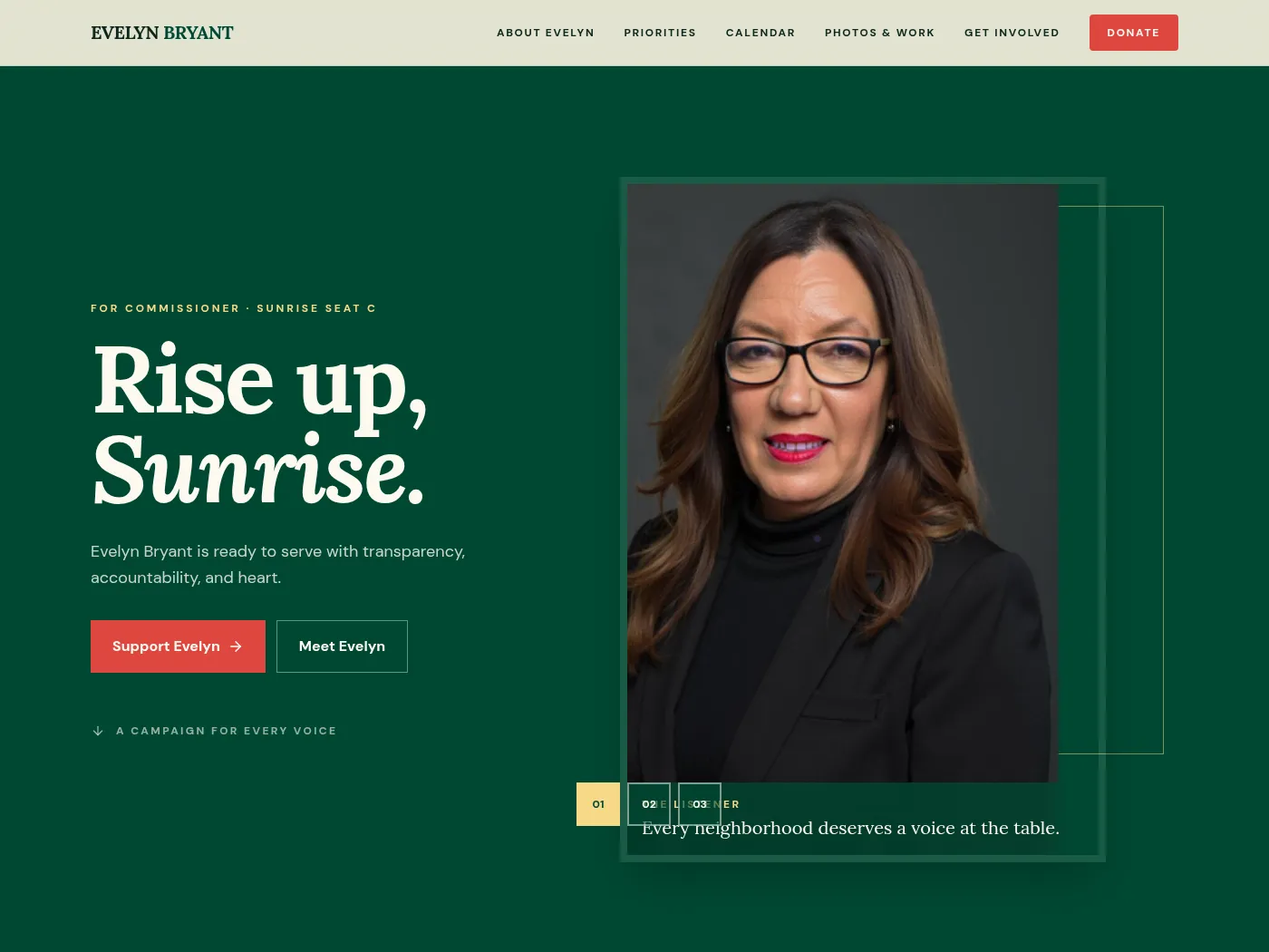 Evelyn Bryant Campaign Site