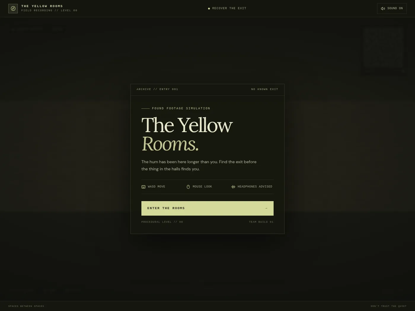 Backrooms Procedural Game