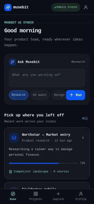 Musebit AI Mobile Suite