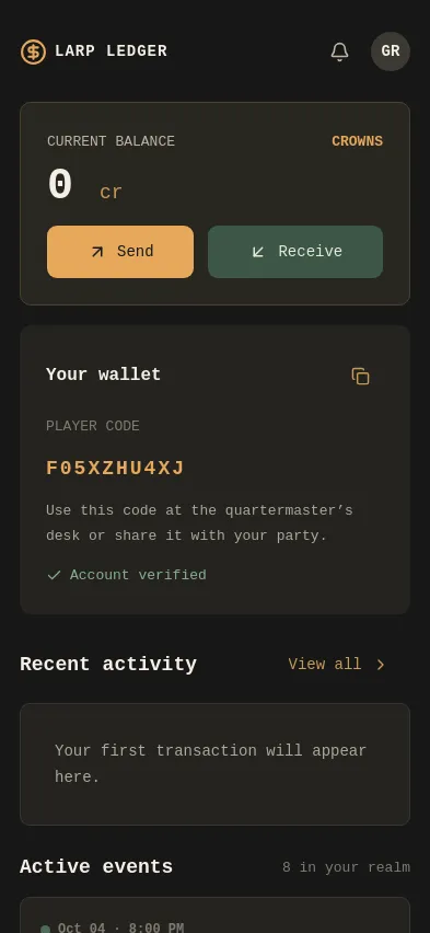 LARP Wallet Mobile