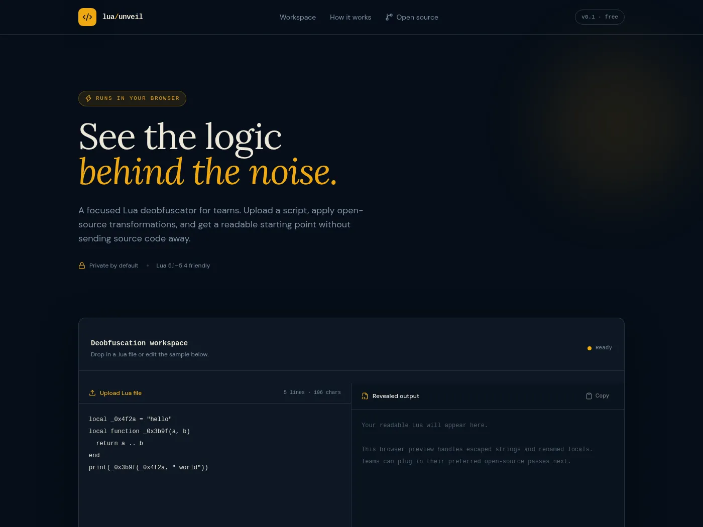 Lua Deobfuscator Web