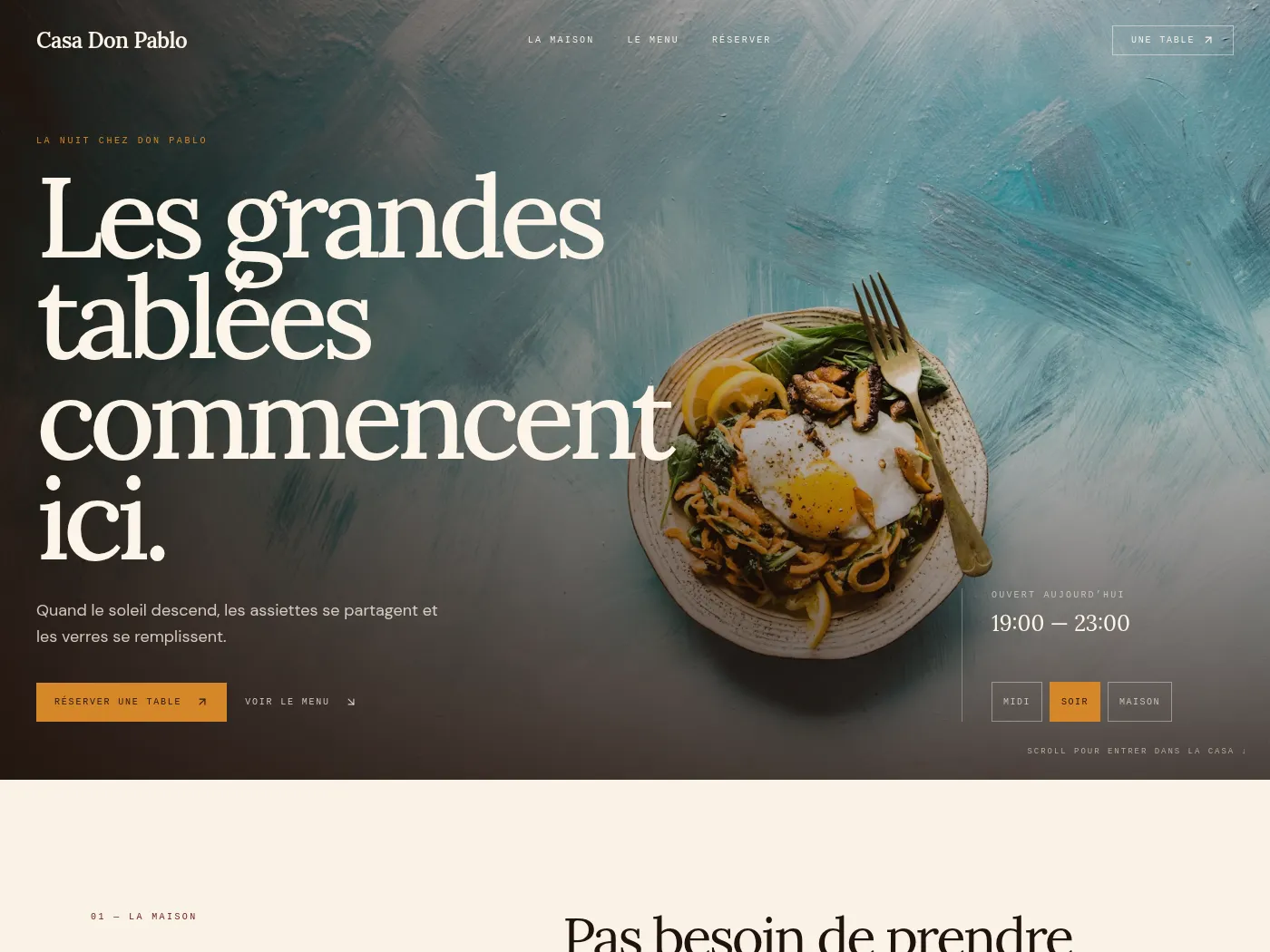 Elegant Restaurant Site