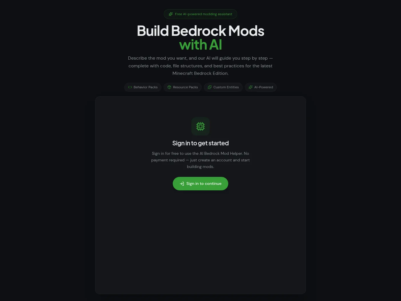 AI Bedrock Mod Helper