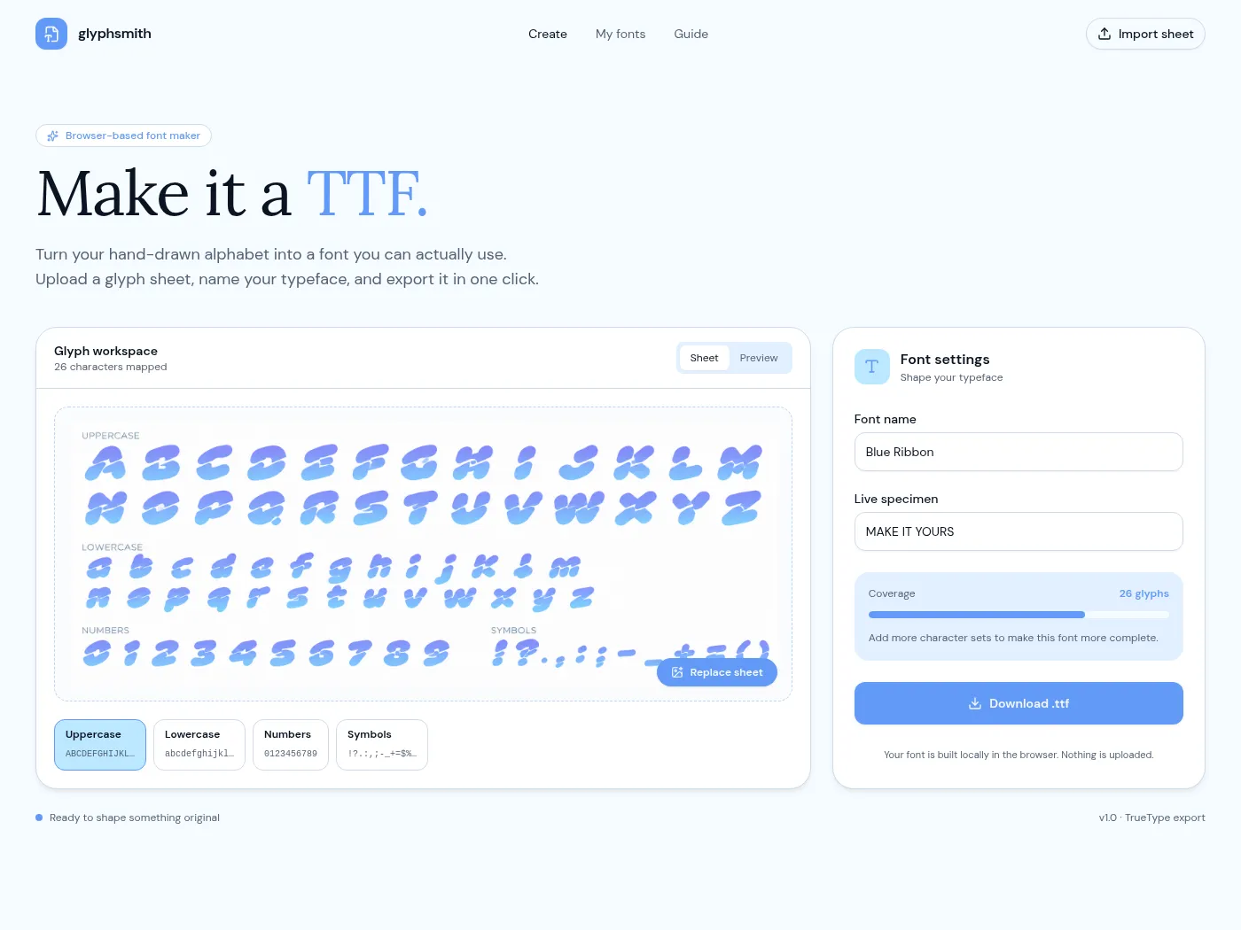 TTF Font Generator