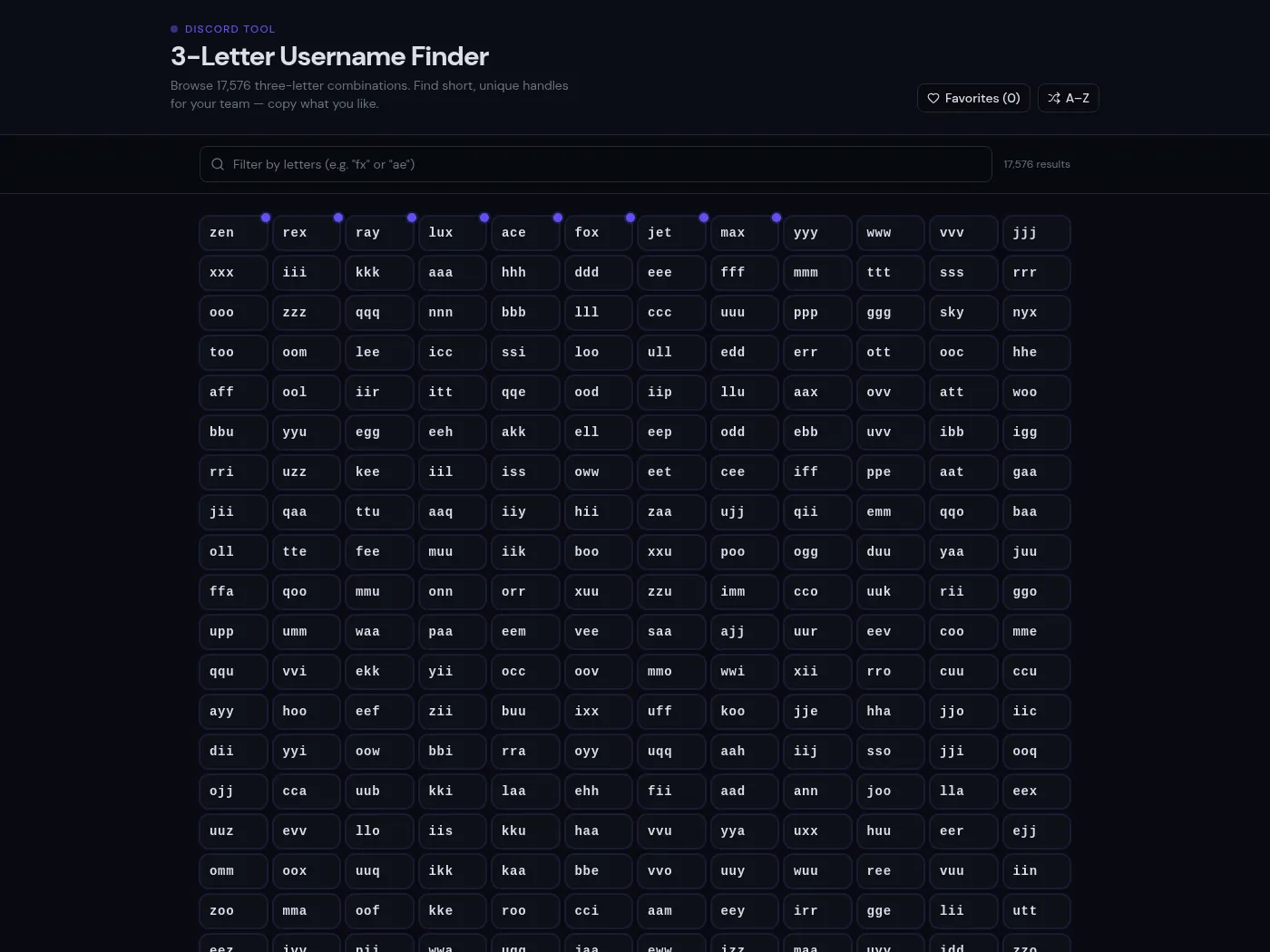 Discord Name Finder