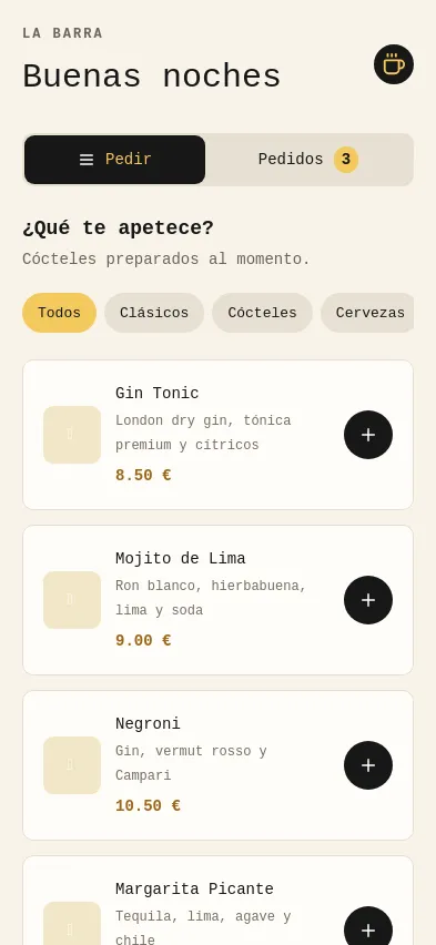 BarOrder Mobile App