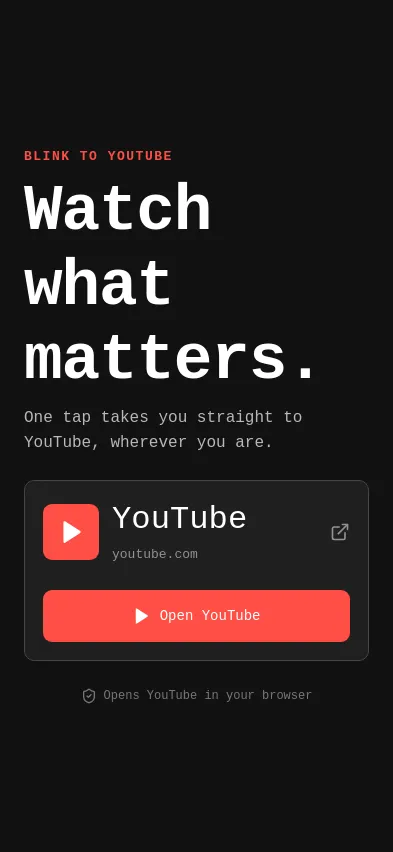 BlinkToYouTube