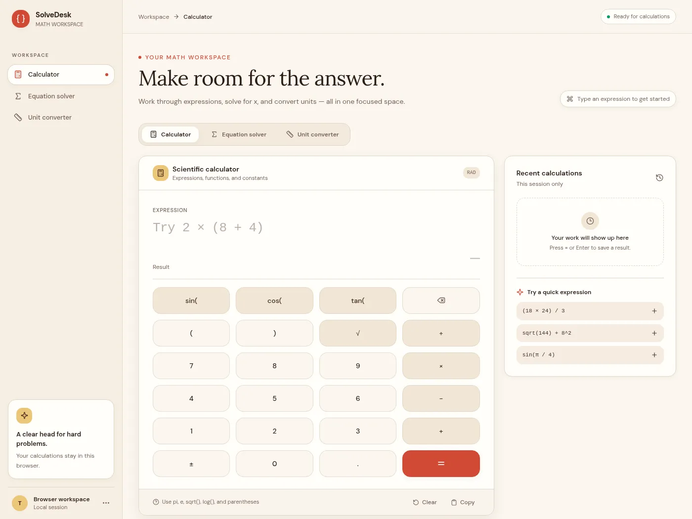 SolveCalc Proxy Portal